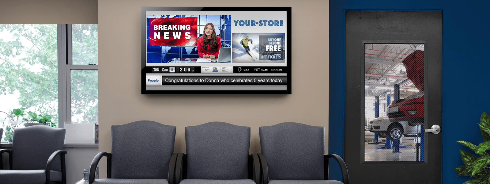 Waiting Room TV | Digital Signage | HUGHES