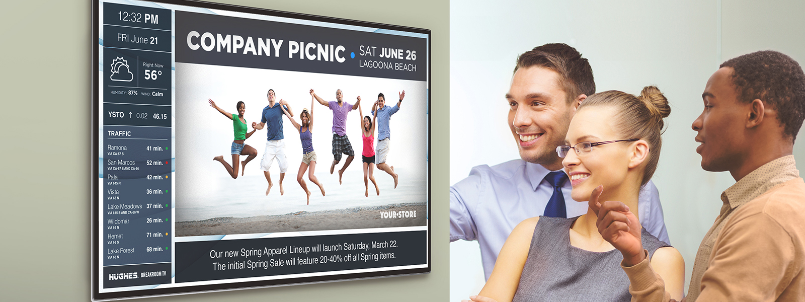 Workplace Digital Signage | Employee Engagement | Hughes