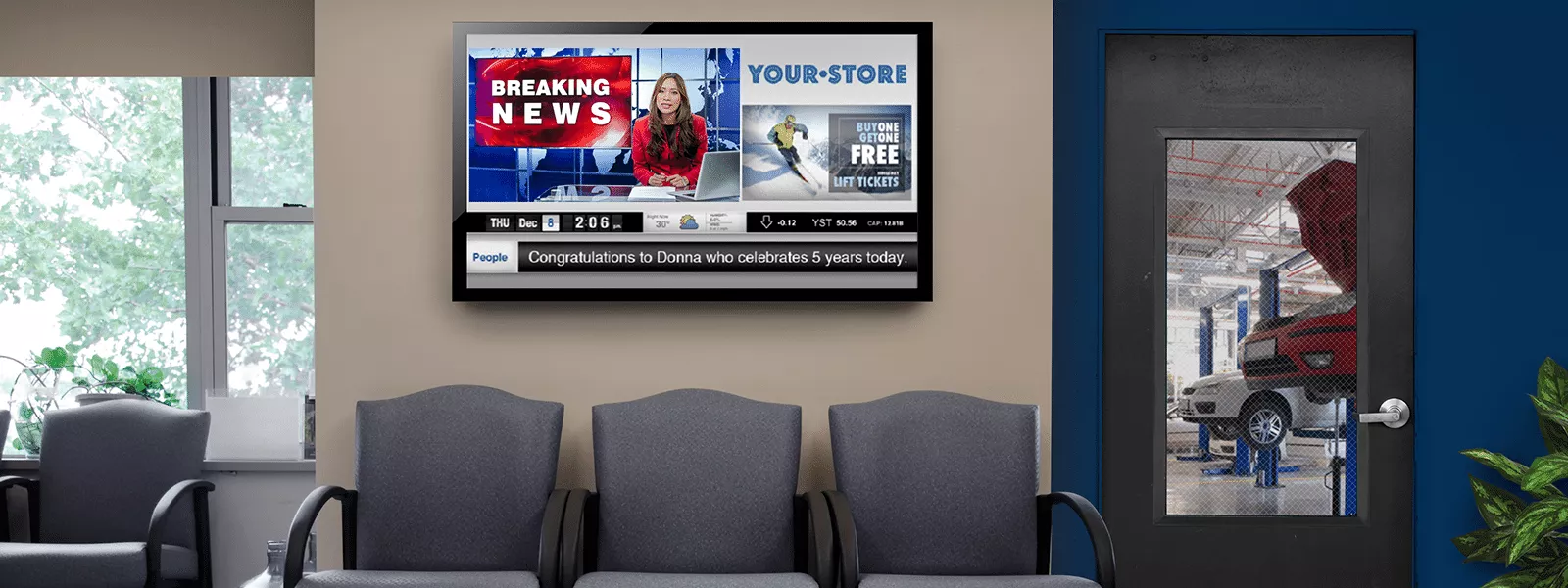 Waiting Room TV | Digital Signage | HUGHES